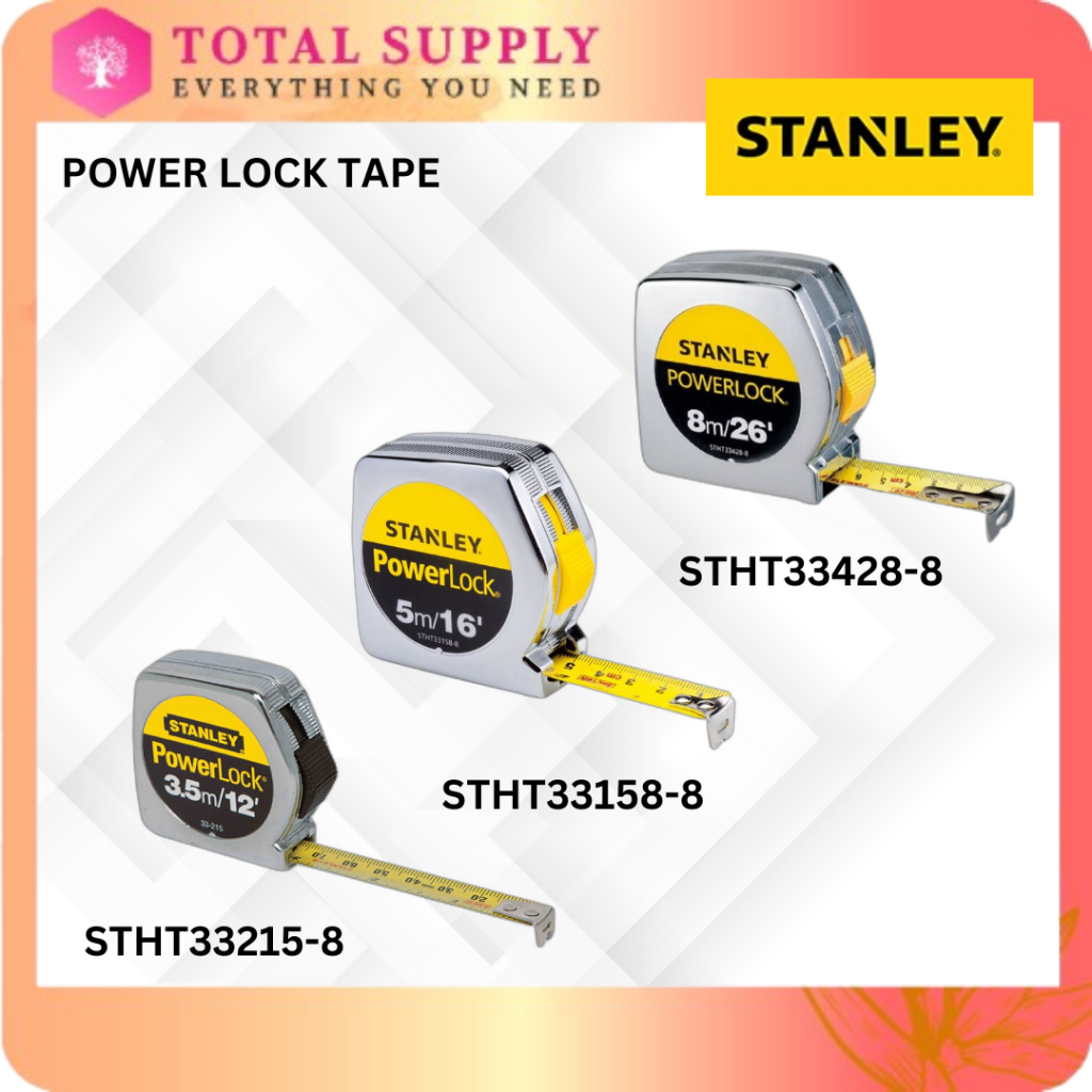 STANLEY POWER LOCK | 8M/25' | 5M/16' | 3.5M/12' TAPE | Shopee Malaysia