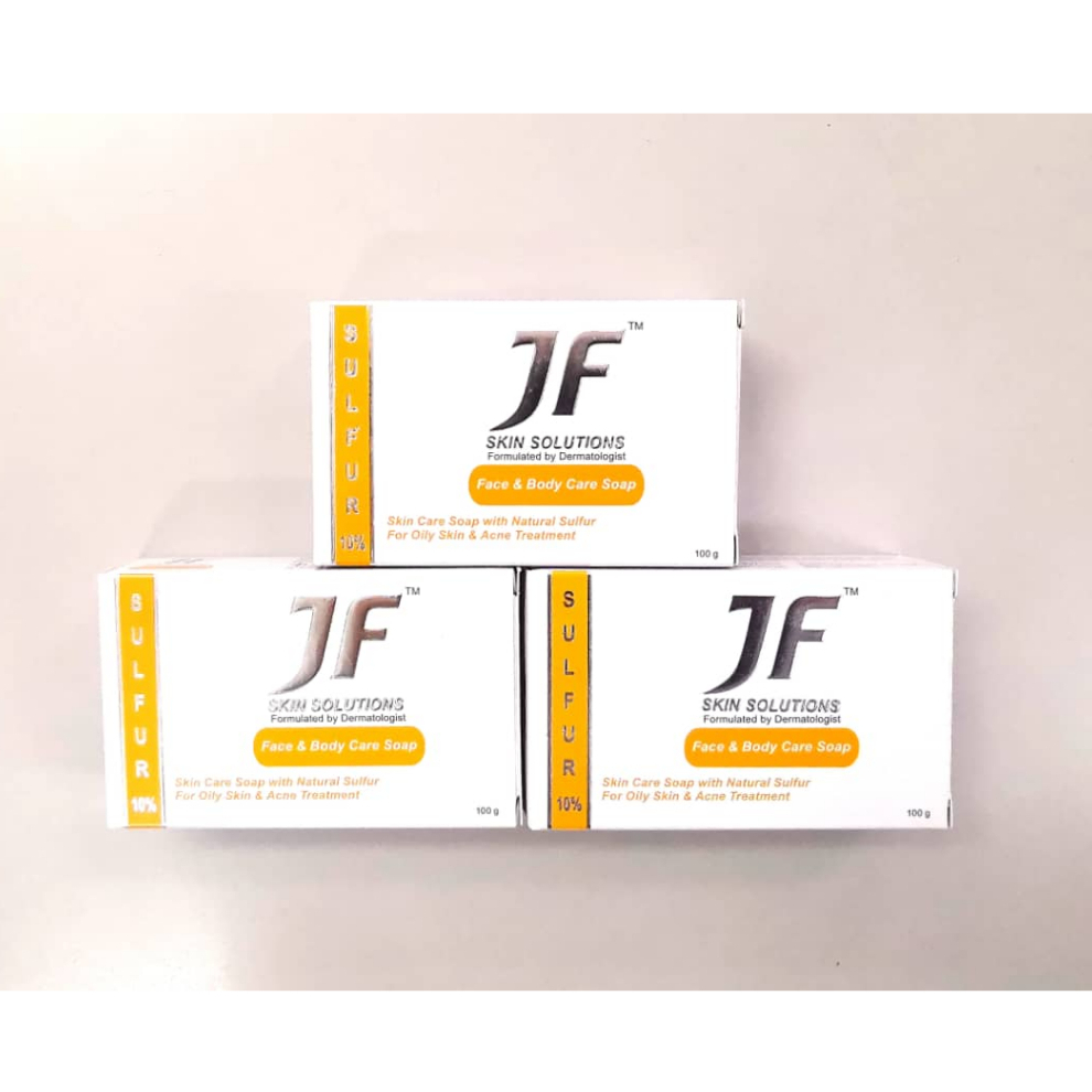 JF Skin Solutions Sulfur 10% Face & Body Care Soap(For Oily Skin & Acne ...