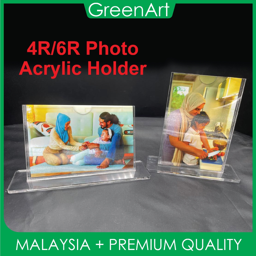 4R & 6R Photo frame with base stand Acrylic holder easy change photo ...