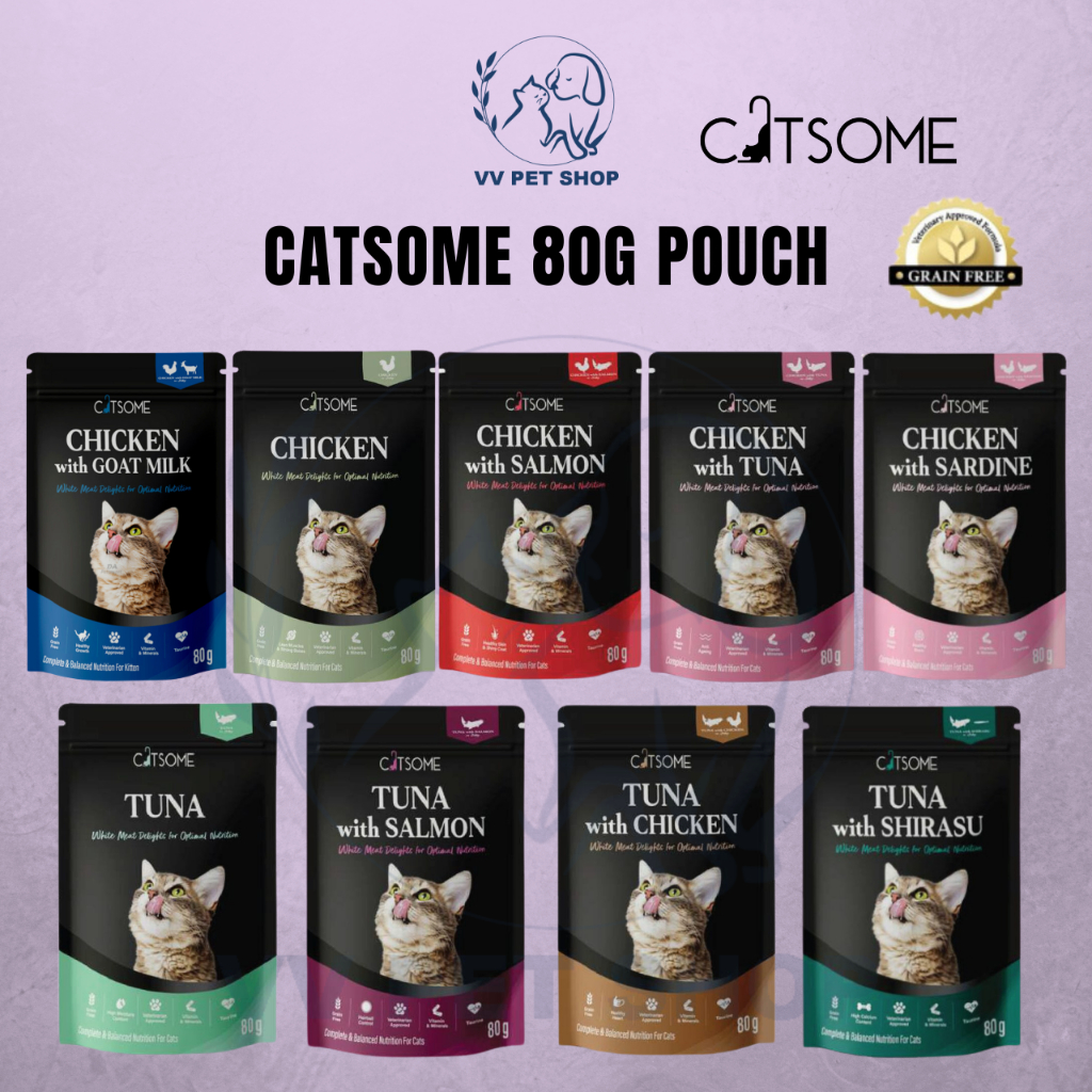 【Ready Stock】Catsome Grain Free Premium & Complete Cat Pouch 80g ...