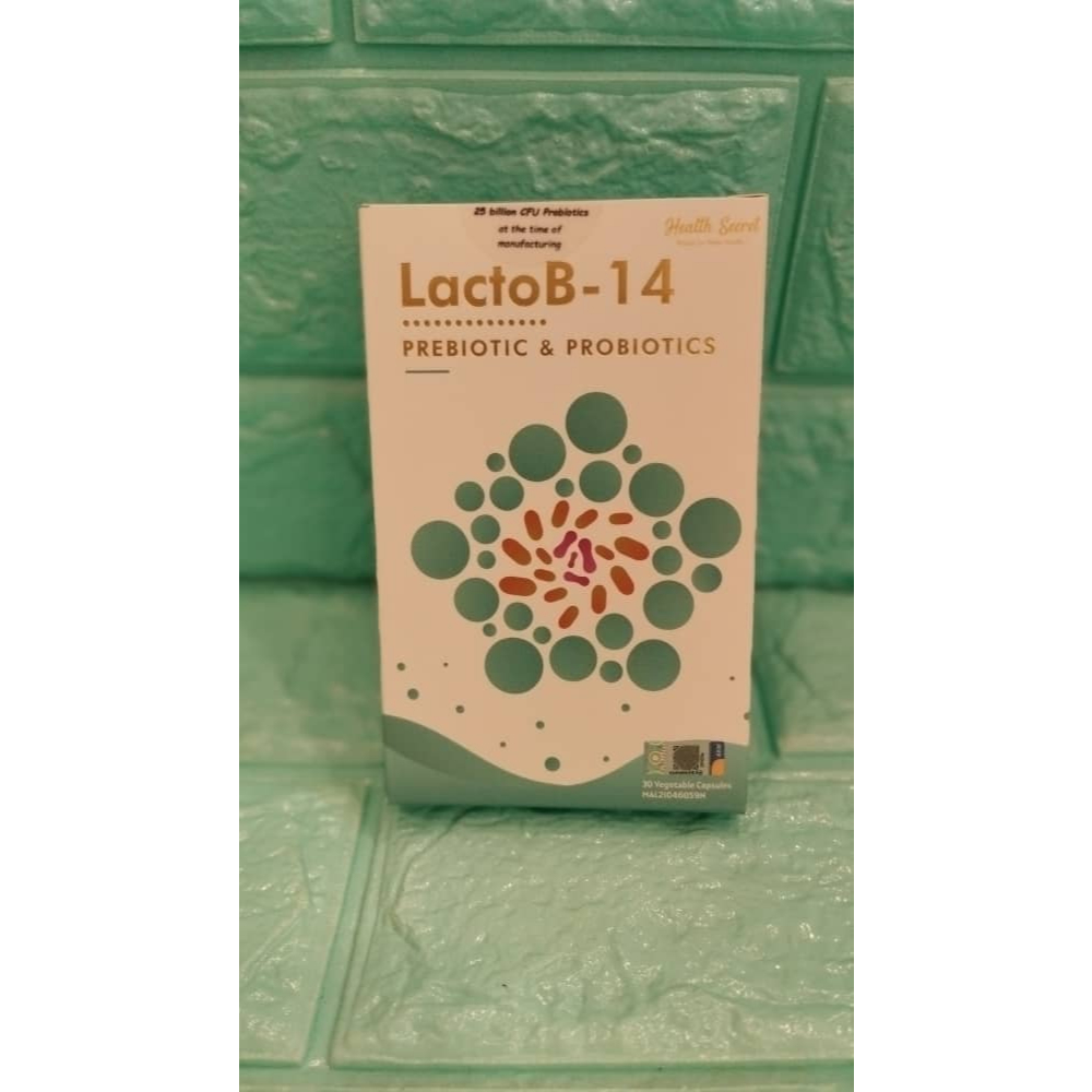 HEALTH SECRET LactoB - 14 Prebiotic & Probiotic (30 vegetable capsules ...