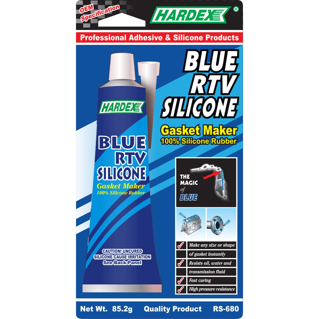 Hardex BLUE RTV SILICONE GASKET MAKER RS 680 / Gum Engine Gasket (-65F ...