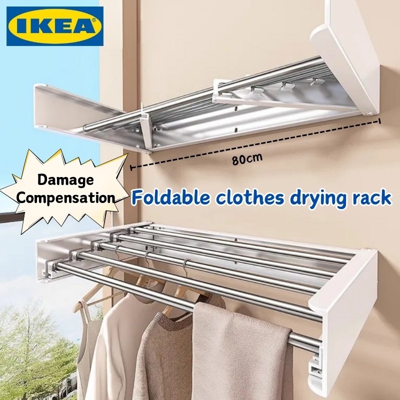 Ikea 80cm Invisible Drying Rack Bathroom Towel Rack Folding Clothes ...