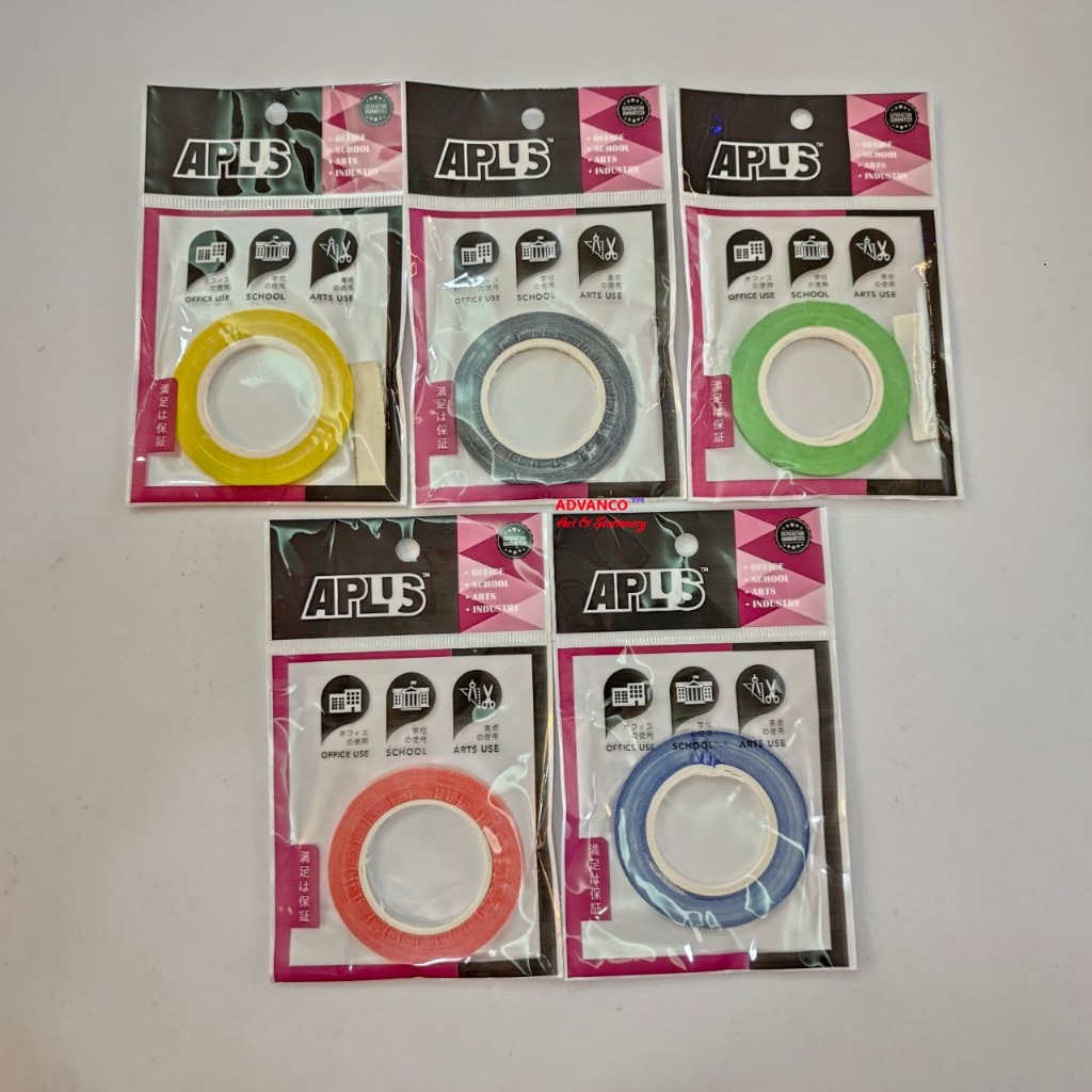 APLUS 3MMX33Y WHITEBOARD LINING TAPE ( AVAILABLE IN 5 COLOURS) | Shopee ...