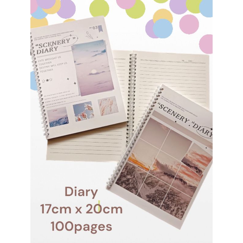 Scenery Diary 17cm x 25cm 100 pages | Shopee Malaysia