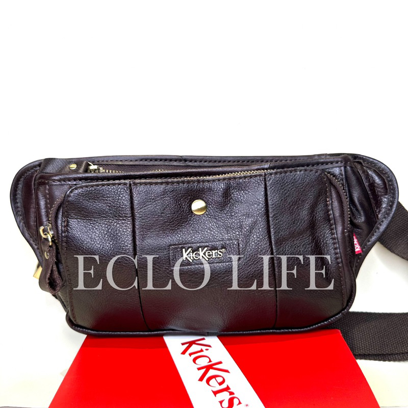 Kickers Waist Bag Chest Bag Original Genuine Leather Unisex [78649 ...