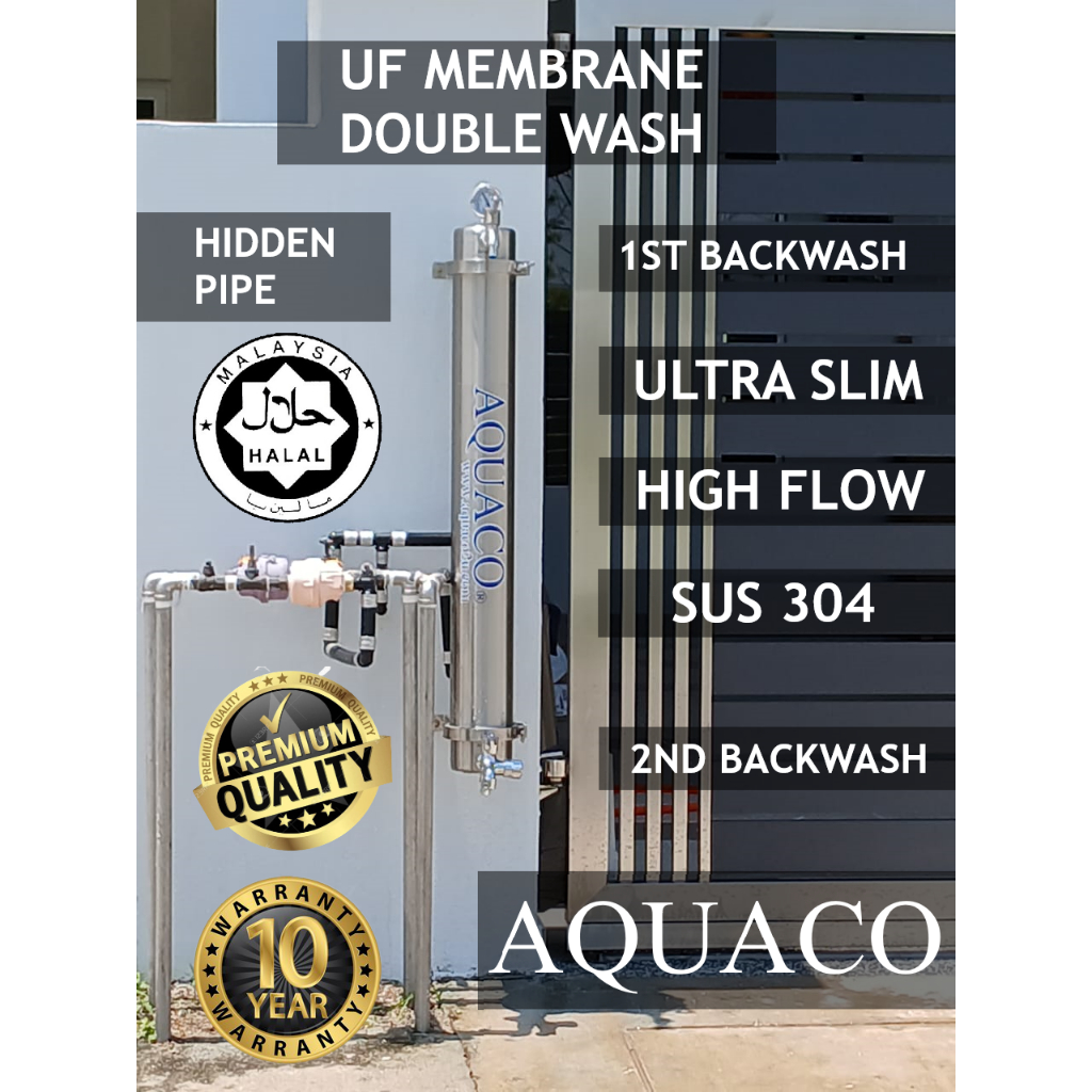 AQUACO UF MEMBRANE / SS304 / DOUBLE BACKWASH / AUTO BACKWASH / HIDDEN ...