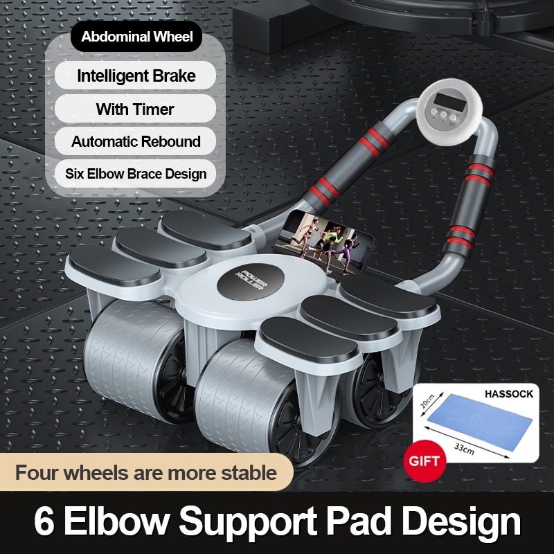Four-Wheel Automatic Elbow Support AB Wheel Plank Roller Equipment ...