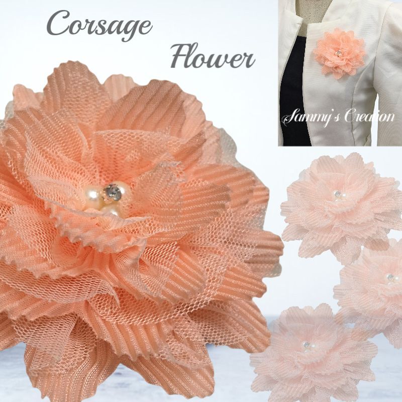Elegant brooch Pin Corsage Flower Wedding party event flower brooch ...
