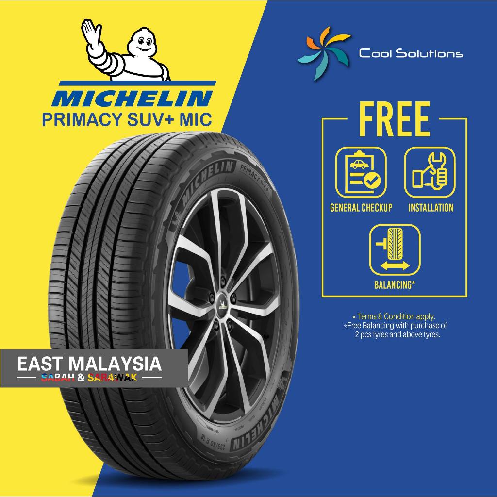 MICHELIN PRIMACY SUV+ 245/70R16; 265/70R16; 225/65 R17; 235/65R17; 225/60R18; 235/55R18; 235 ...