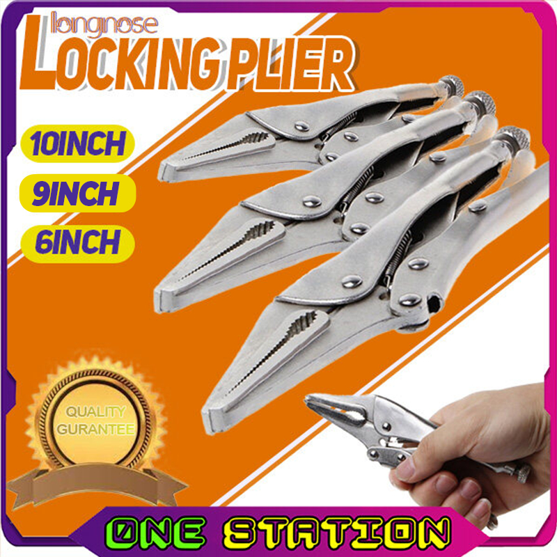 10inch 9inch 6inch Locking Pliers Long Nose Straight Jaw Lock Vise Grip ...