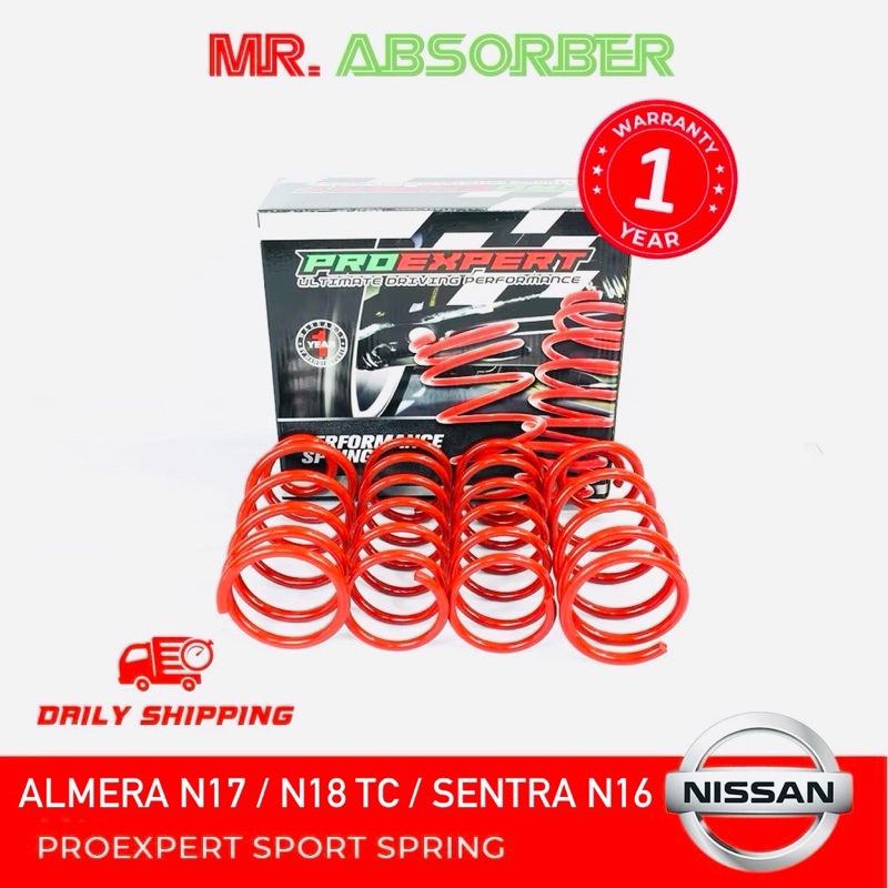 PROEXPERT SPORT SPRING NISSAN ALMERA N17 N18 TURBO SENTRA N16 | Shopee ...