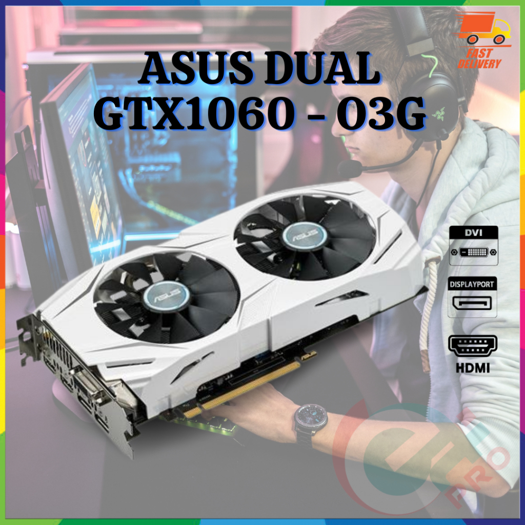 ASUS Dual GTX 1060 O3G | Shopee Malaysia