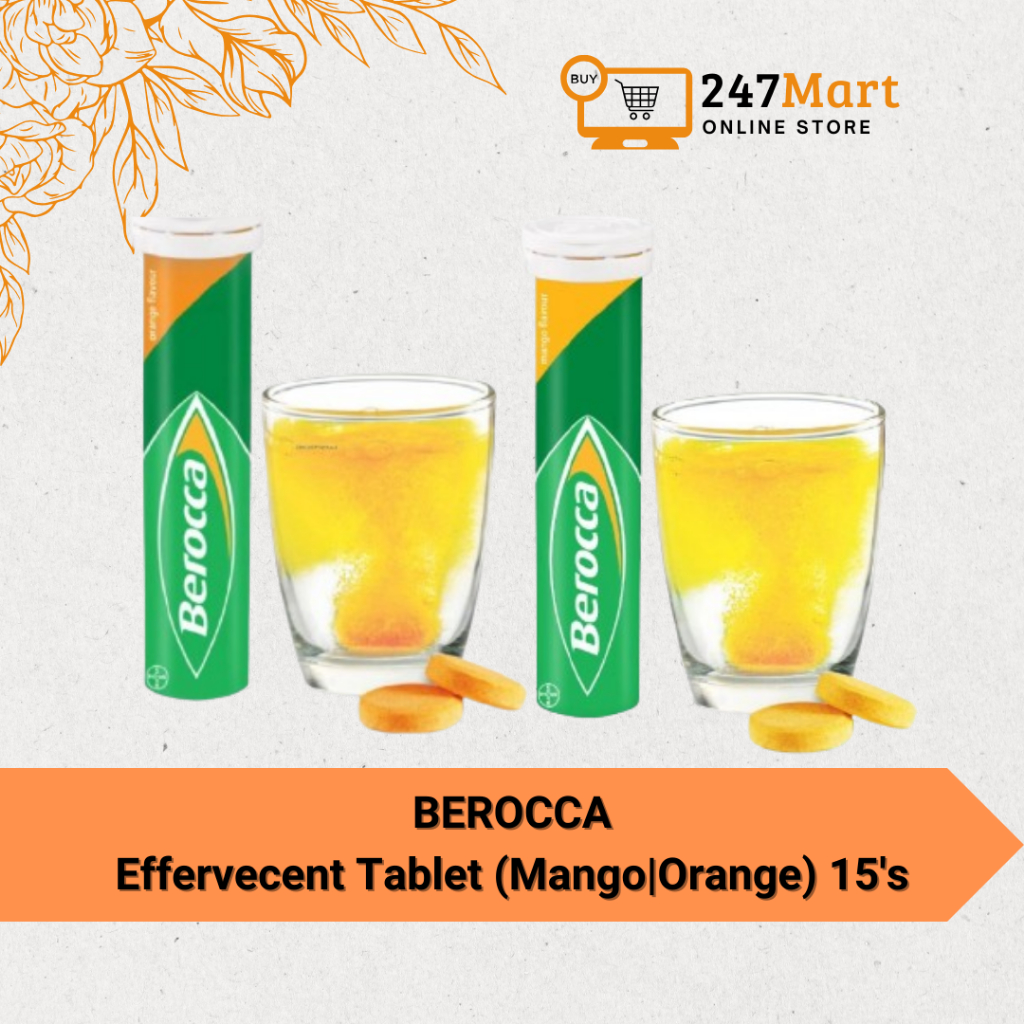BEROCCA Effervescent Tablet Orange/Mango Flavour (15s/30s) | Shopee Malaysia