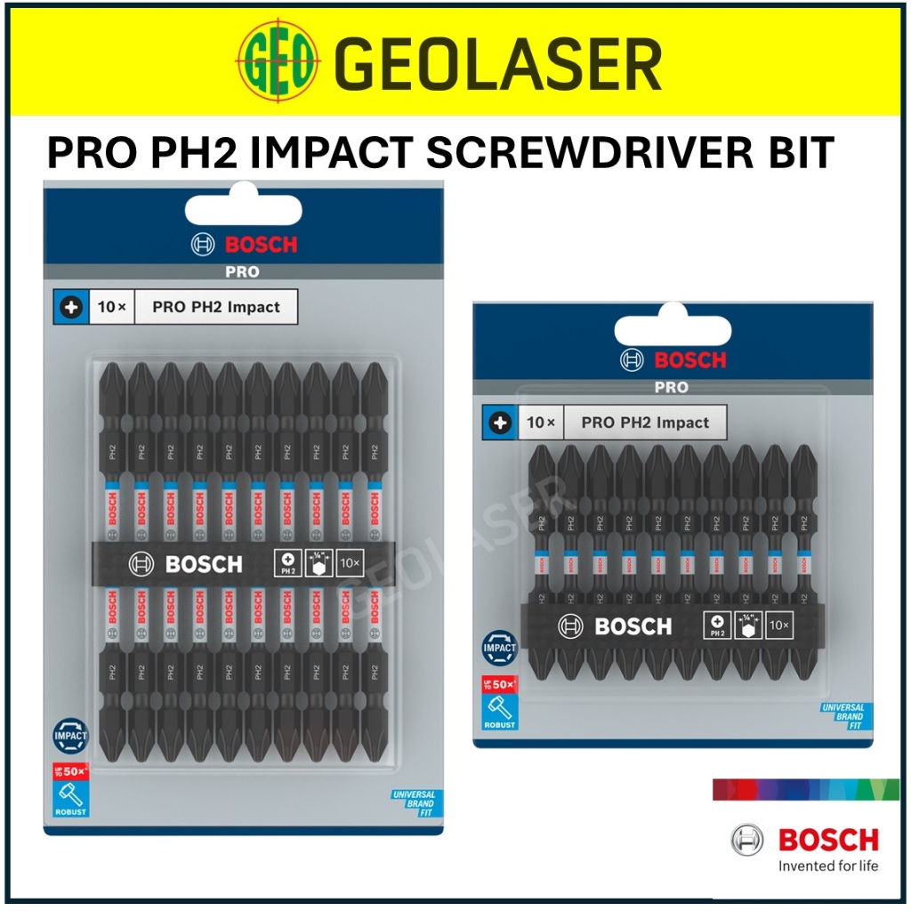 Bosch PH2 x 65mm / 110mm Pro PH2 Expert For Impact Double Ended ...