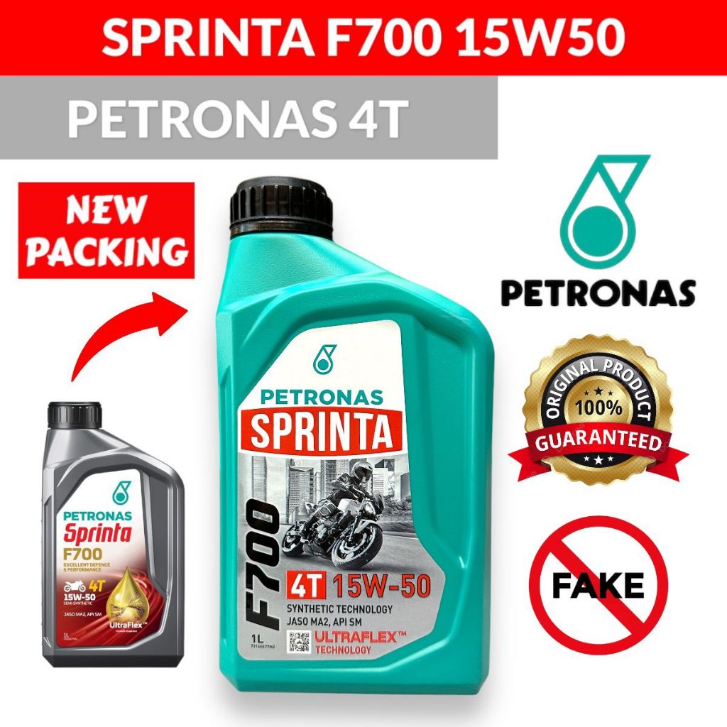100% ORIGINAL PETRONAS SPRINTA 4T F700 15W50 ENGINE OIL MOTORCYCLE ...