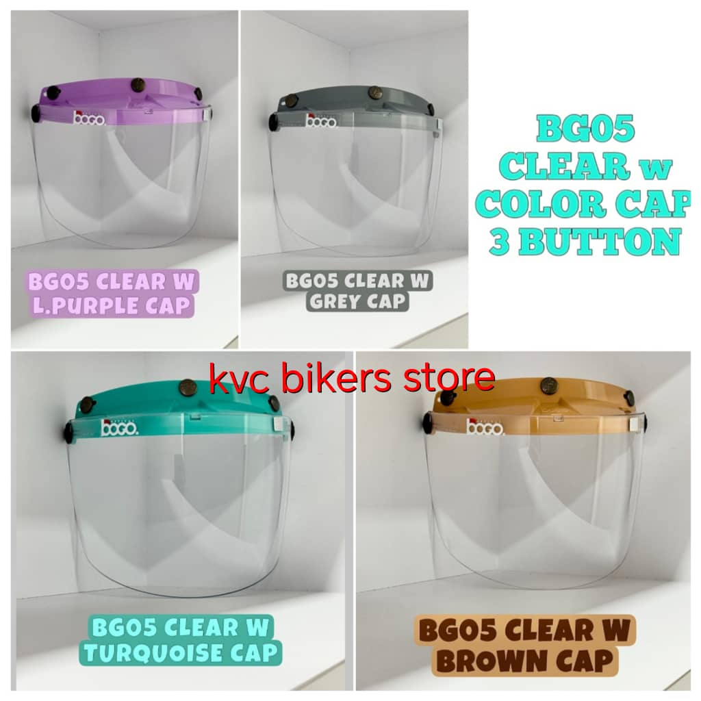 BOGO VISOR CLEAR 3 BUTTON BG-05 NEW (CAP COLOUR) | Shopee Malaysia