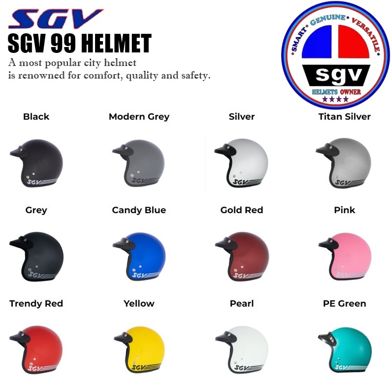 SGV HELMET SGV99 TOPI KELEDAR (3 BUTTON) /SIZE 60 & SIZE 62 100% ...