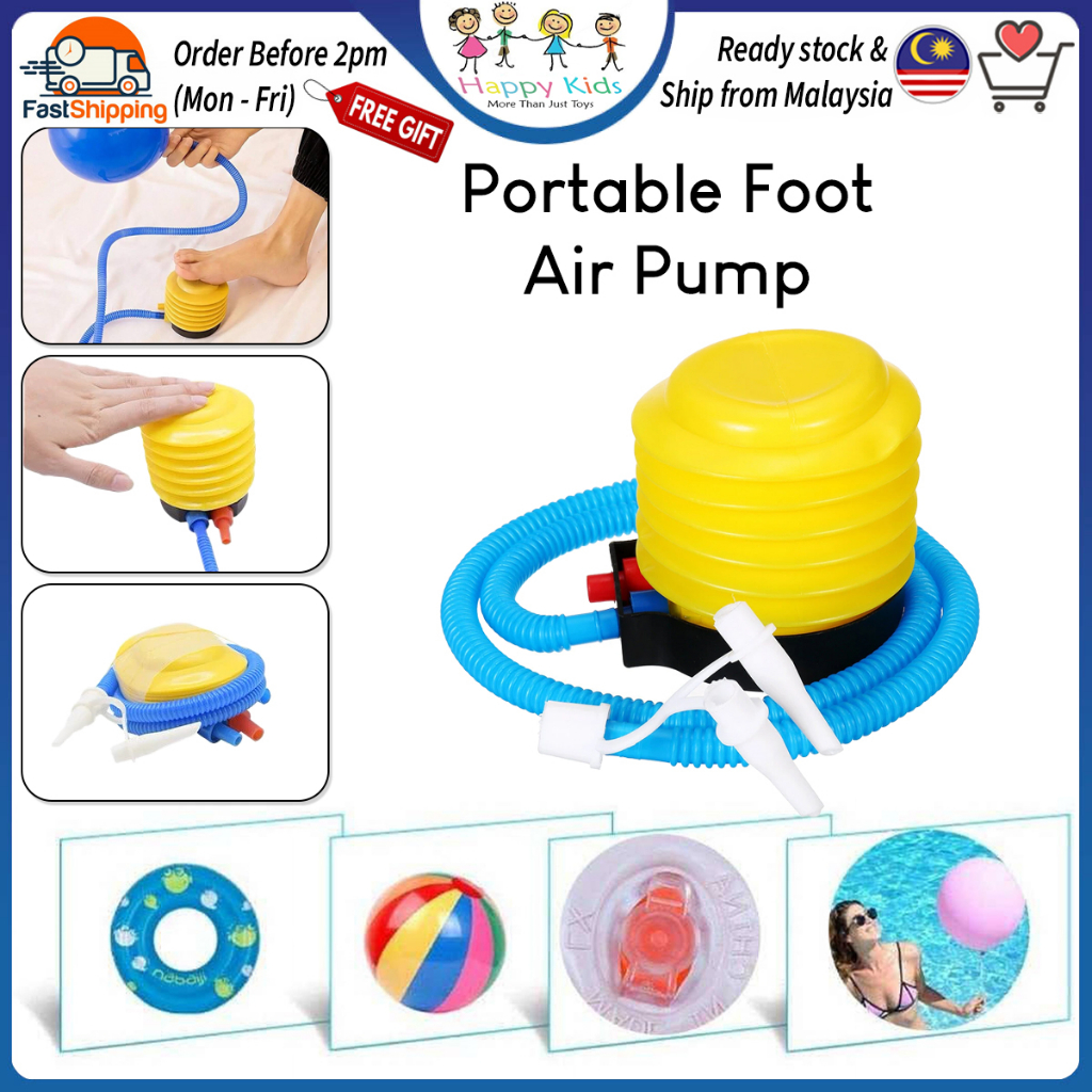 [Happy Kids] Portable Foot Air Pump Inflate Equipment Durable Balloon ...