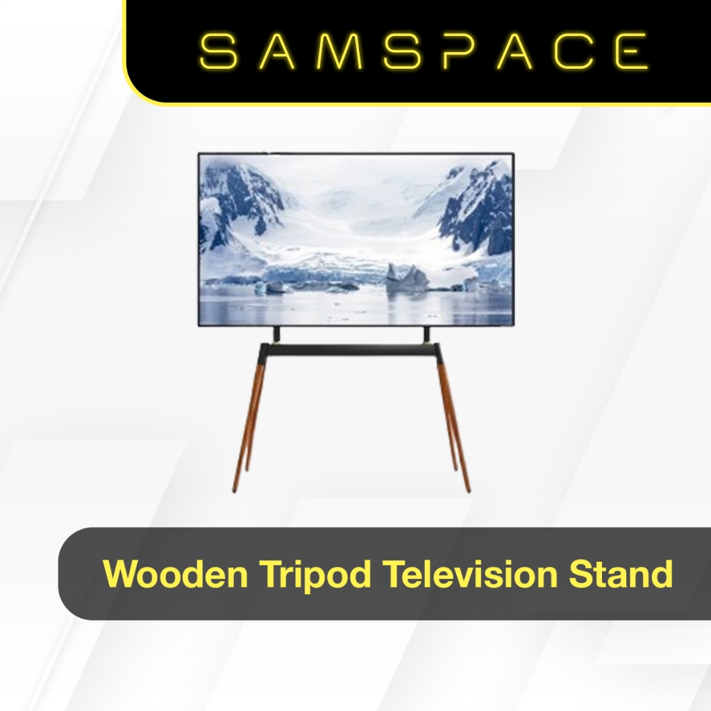 SamSpace Nordic Wooden Art Tripod Television Stand | Shopee Malaysia