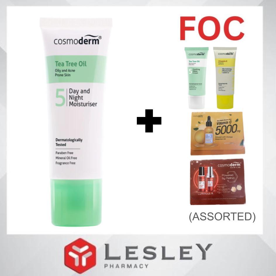 Cosmoderm Tea Tree Oil Day & Night Moisturizer 50ml + FOC 1pcs ...