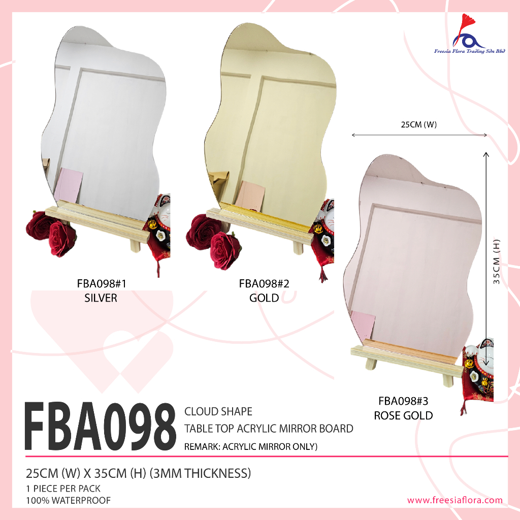 FREESIA Cloud Shape Table Top Acrylic Mirror Board - FBA098 | Shopee ...