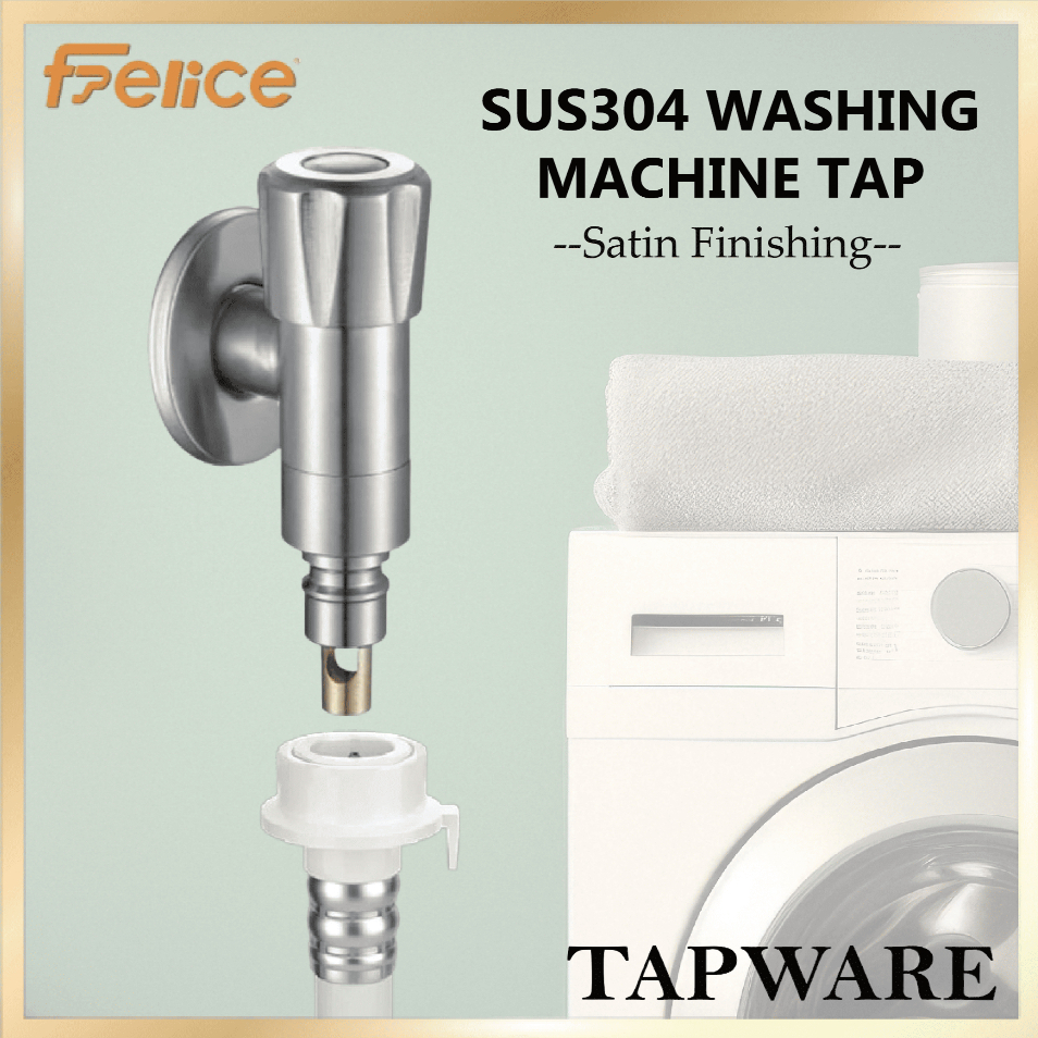 SUS304 Stainless Steel Water Stop Connector Washing Machine Tap ...