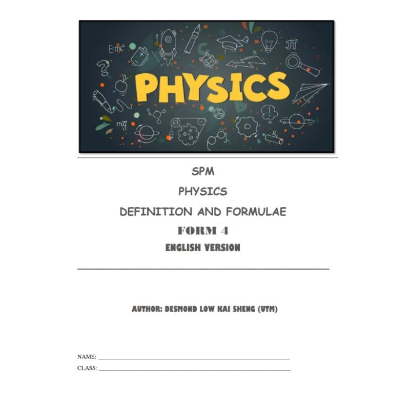 SPM Physics Complete Definition and Formula List PDF | Shopee Malaysia