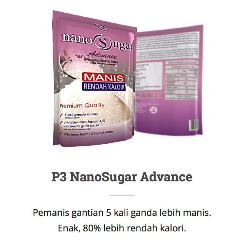 Nano sugar advance 5x lebih manis | Shopee Malaysia