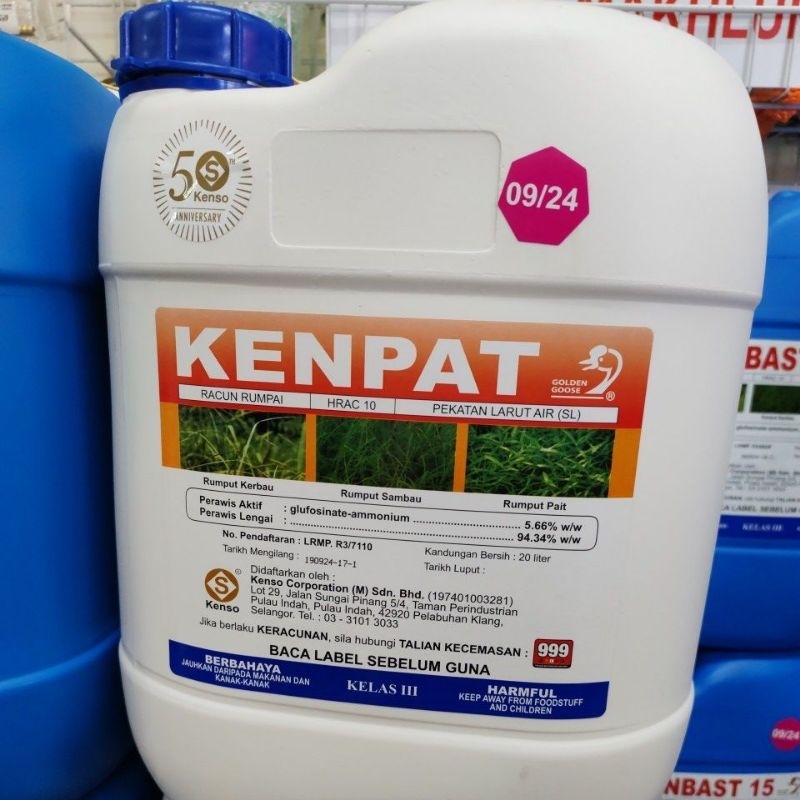 KENPAT KENSO 20L (Glufosinate Ammonium 5.66%) Racun Rumpai sentuhan ...