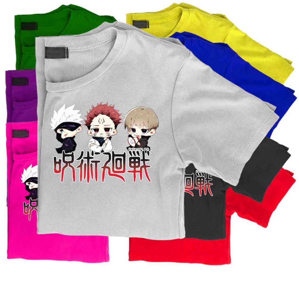 Jujutsu Kaisen Satoru Gojo 100 Cotton T Shirt Boy Girl Baju Budak Kanak ...
