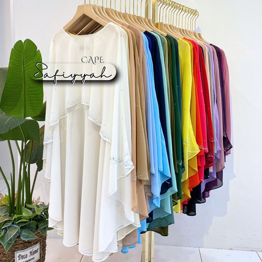 NEW ITEM !! Cape Safiyyah By Moff Collection in 29 colour | Shopee Malaysia