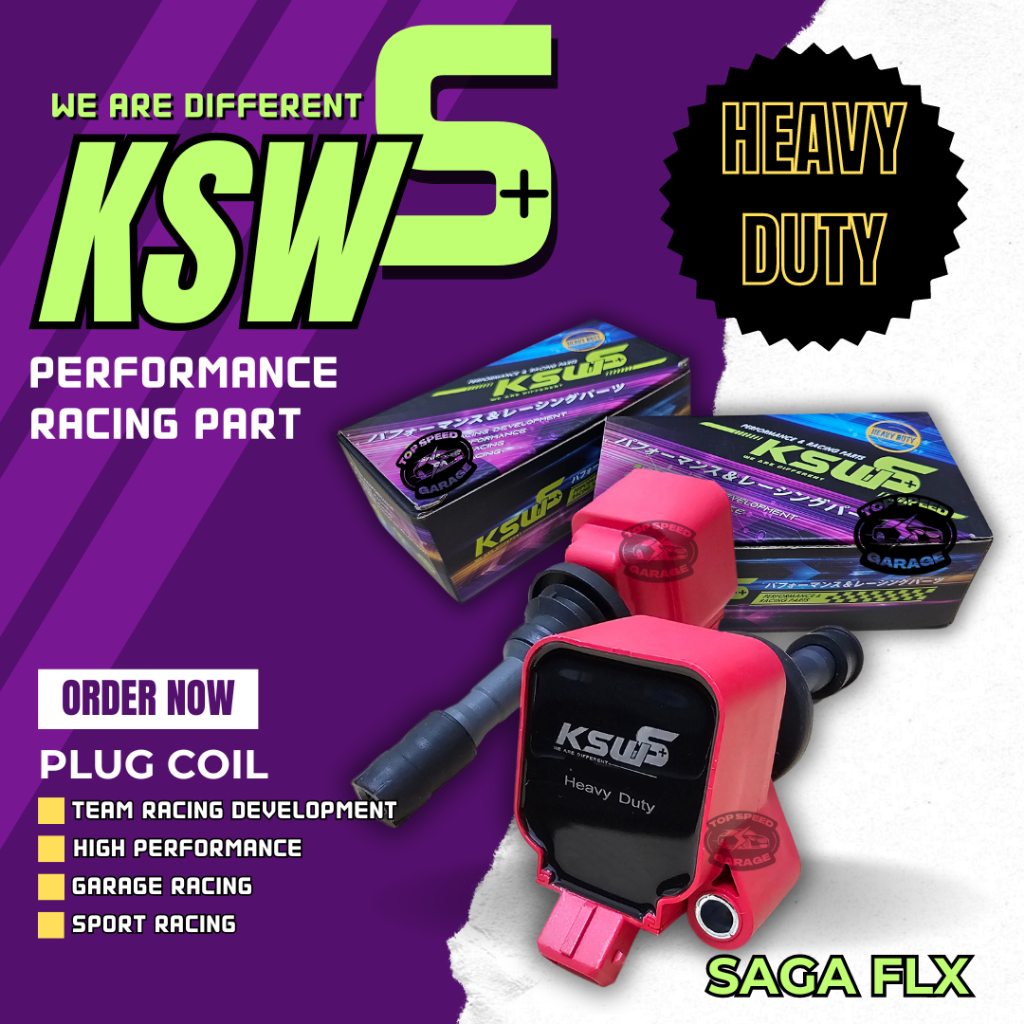 KSW S+ Performance Racing Ignition Coil Plug Saga Flx Proton pw812018 ...