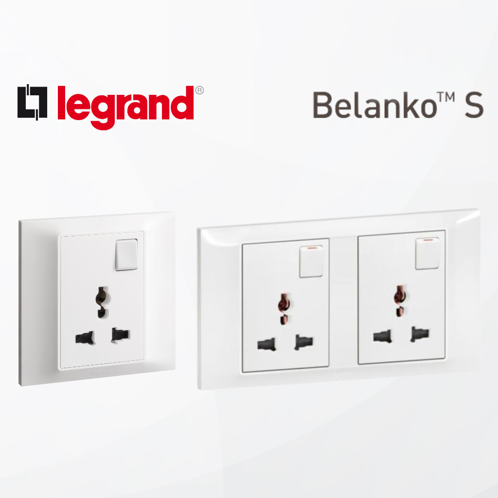 Legrand Belanko S 617667 617669 16A 1/2 Gang Multistandard Switched ...