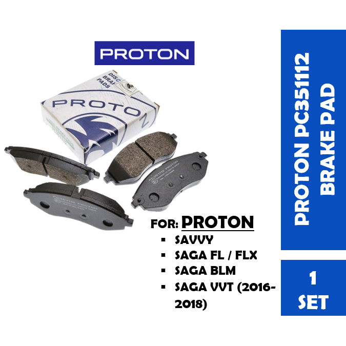 【100% ORIGINAL】PROTON Front Disc Brake Pad For Proton Saga Blm/ Fl/ Flx ...