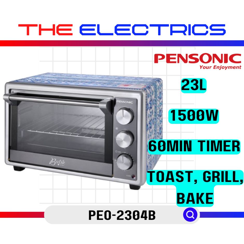 PENSONIC BATIK SERIES 23L 1500W ELECTRIC OVEN PEO-2304B | Shopee Malaysia