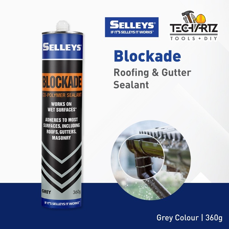 SELLEYS Blockade Co-Polymer Sealant 360G (Grey) Roof Gutter Seal ...