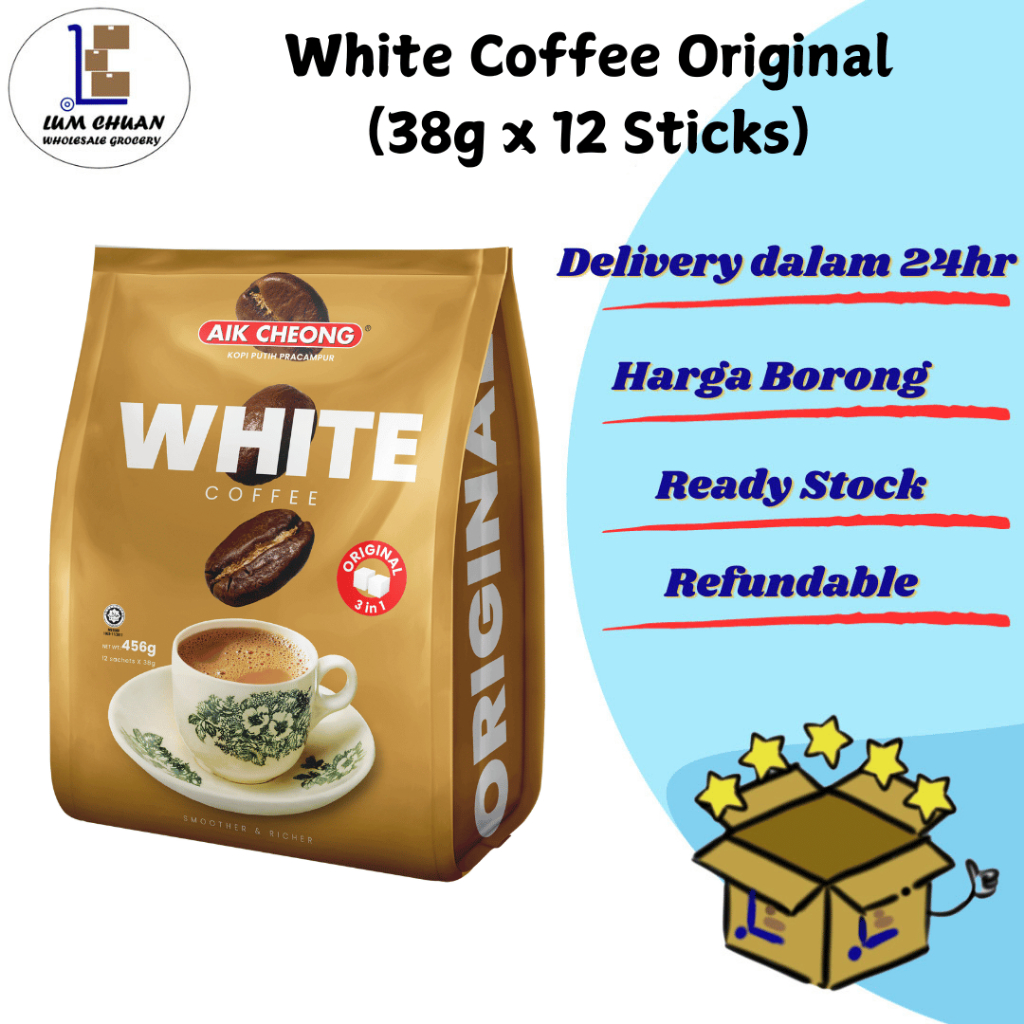 Aik Cheong White Coffee - Original (456g/38g x 12 Sticks) | Shopee Malaysia
