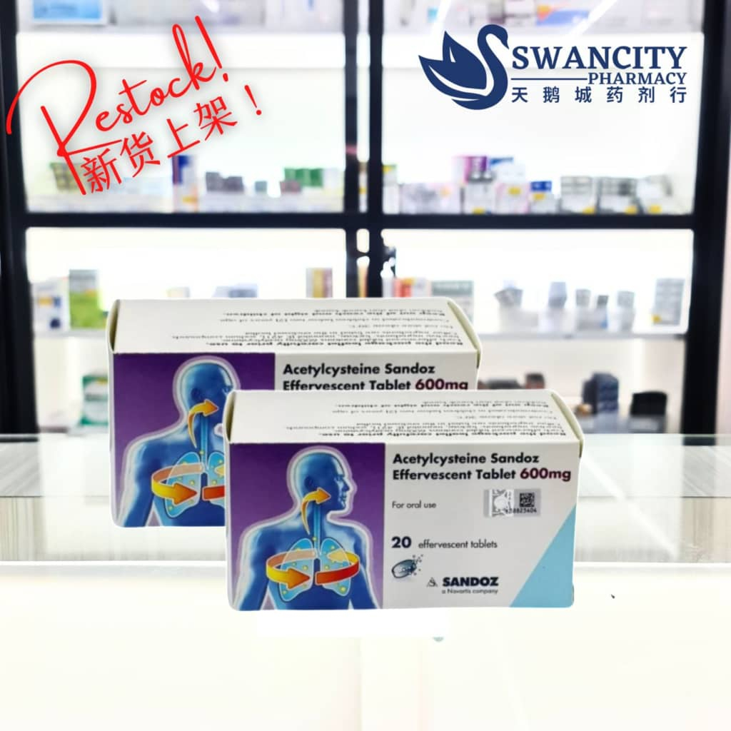 ACETYLCYSTEINE SANDOZ 600MG EFFERVESCENT TAB | FOR COUGH (Kahak ...
