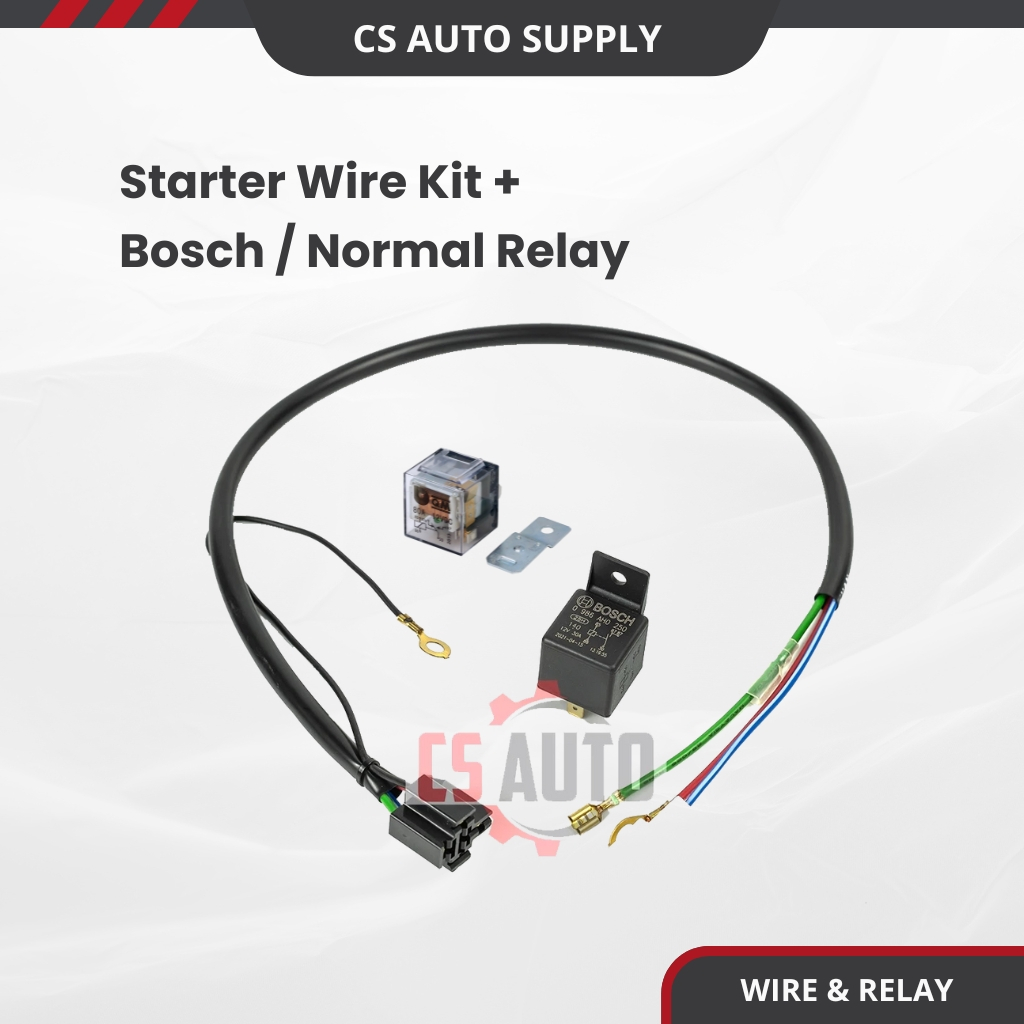 CS 1pc x 12V Starter Wire Kit Wiring Harness Start Car Lorry Wayar ...