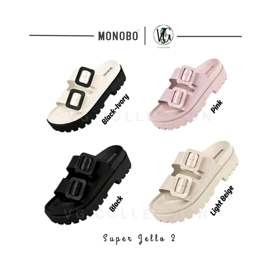 Super Jello2 Ladies Monobo Wedges Sandal Kasut Getah Thailand Bertinggi ...