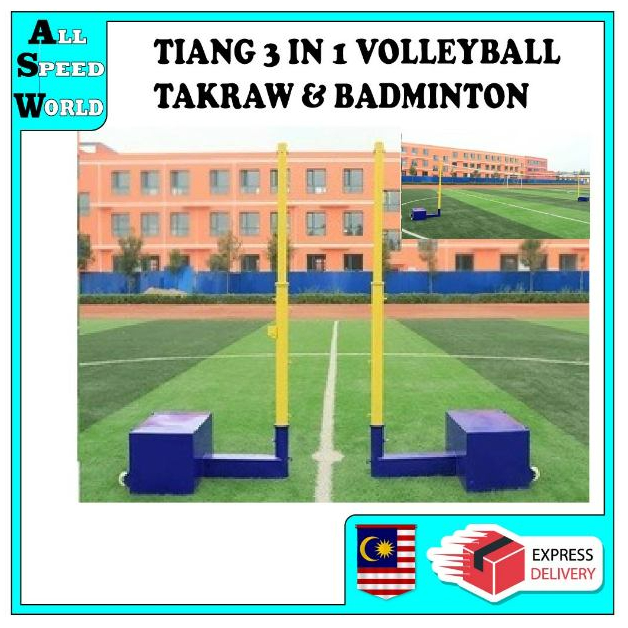 TIANG TAKRAW/BADMINTON /TOURNAMENT INDOOR DAN OUTDOOR 1 PAIR | Shopee ...