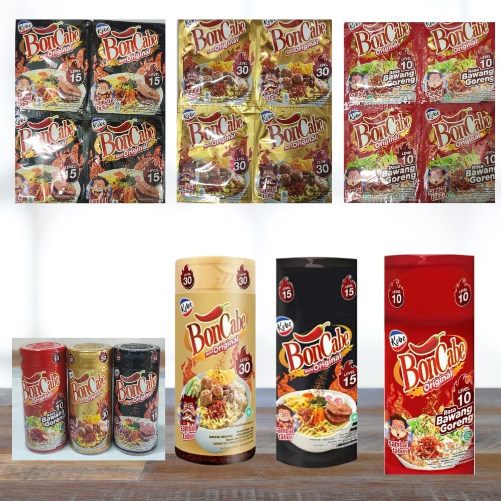 BONCABE SAMBAL TABUR LEVEL 10,15,30 SACHET BOTTLE ORIGINAL EXTRA PEDAS ...