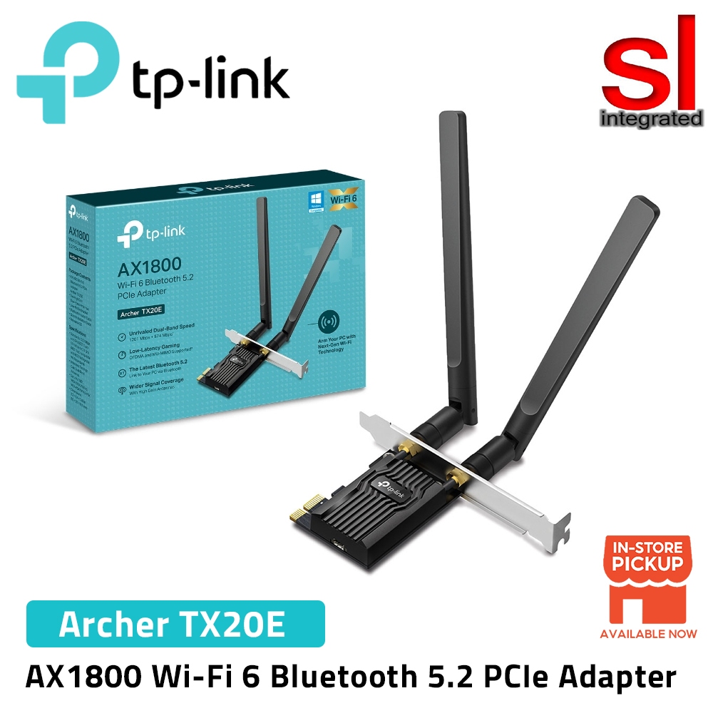 TP-link Archer TX20E AX1800 Wi-Fi 6 Bluetooth 5.2 PCIe Adapter | Shopee ...
