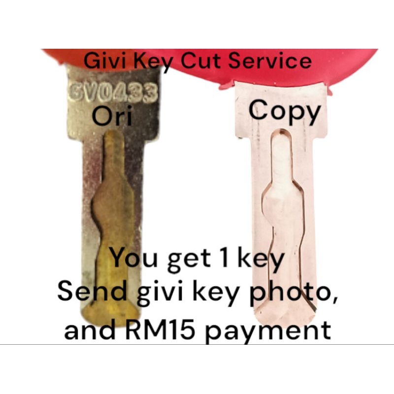 Givi Key Cut. Send key photo, and payment. done | Shopee Malaysia
