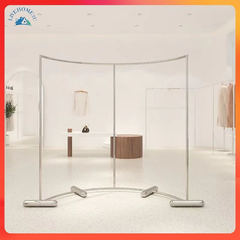 Clothing Store Display Stand, Floor-Standing Island Shelf, Curved ...