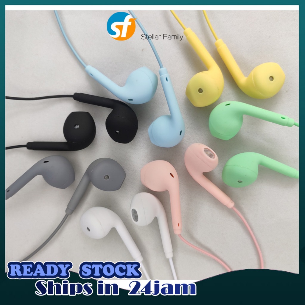 Macaroni Earphone Volume Control U19 Wired Bass Earbuds with Mic 3.5mm ...