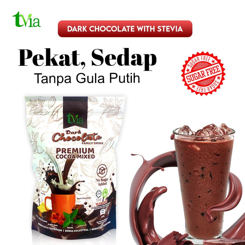 Dark Chocolate Drink With Stevia- 15 sachet | Sugar Free | Stevia ...