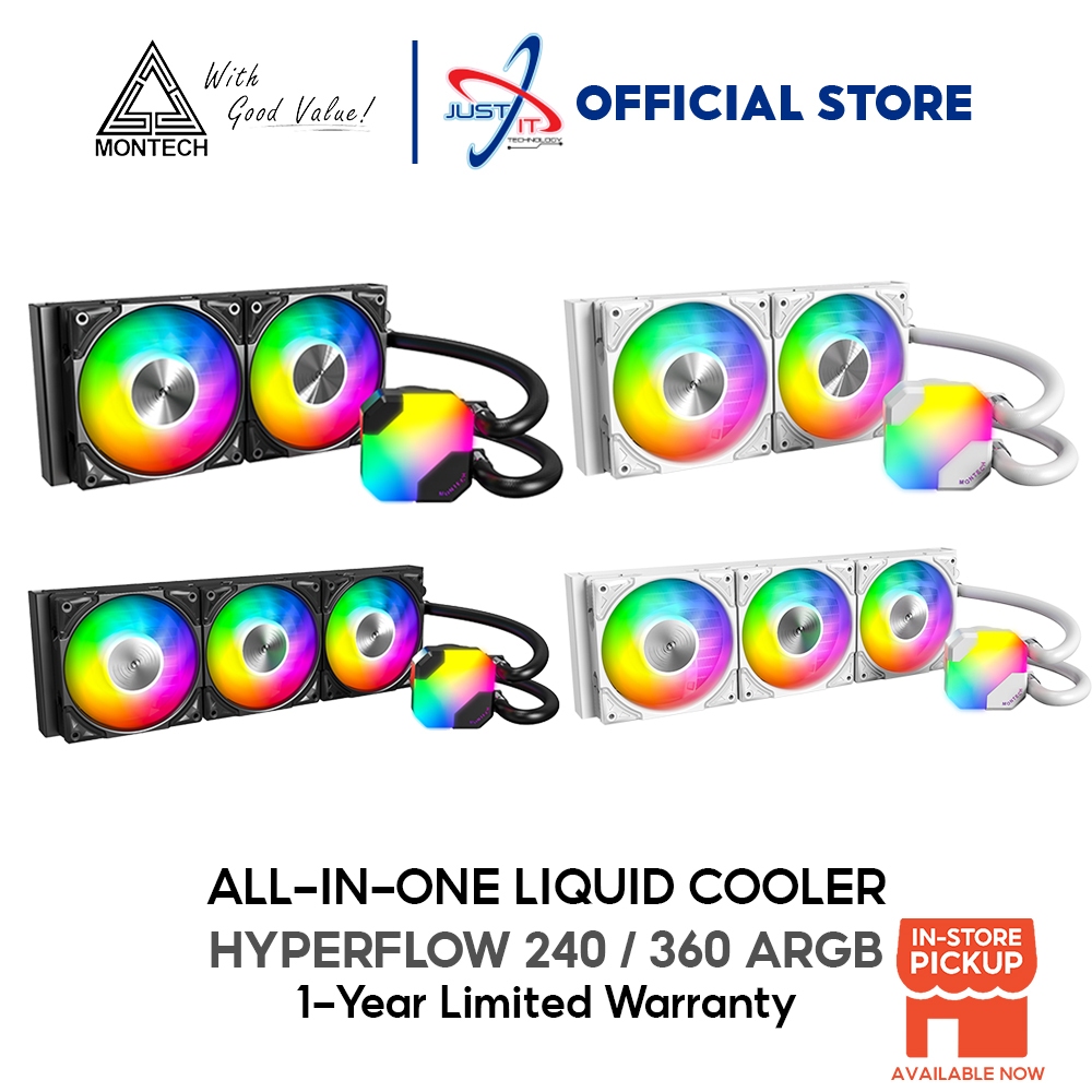 Montech Hyperflow 360 ARGB All-In-One Liquid Cooler - Black/White ...