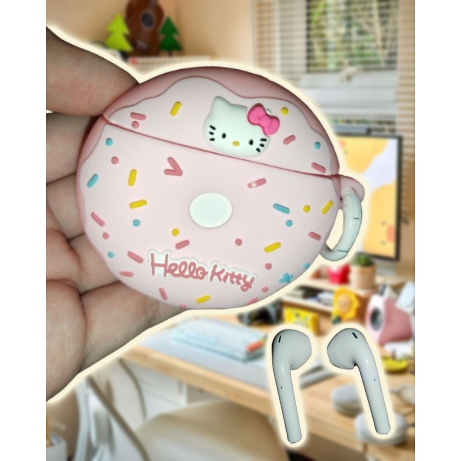 Hello Kitty Cute Bluetooth Earphone Korean Japanese Style Easy To Bring ...